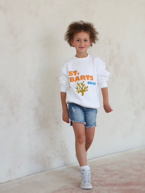 St. Barts Kids Sweatshirt - White
